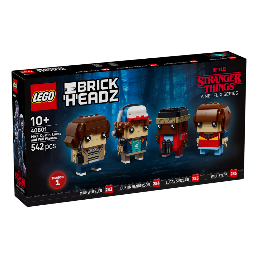 LEGO Brickheadz: Stranger Things Mike, Dustin, Lucas and Will Figures ...